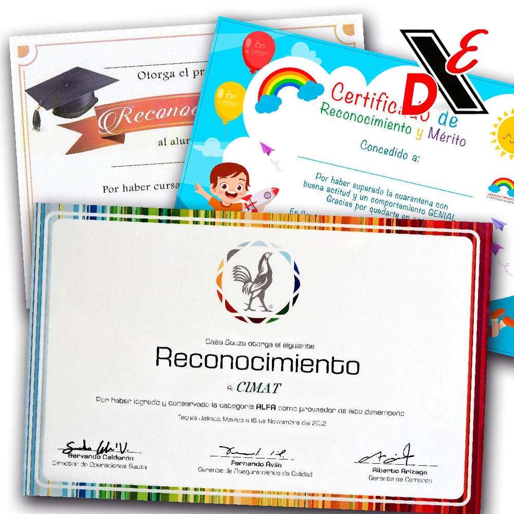 Reconocimiento Diploma Personalizado - Extremo Digital Promocionales